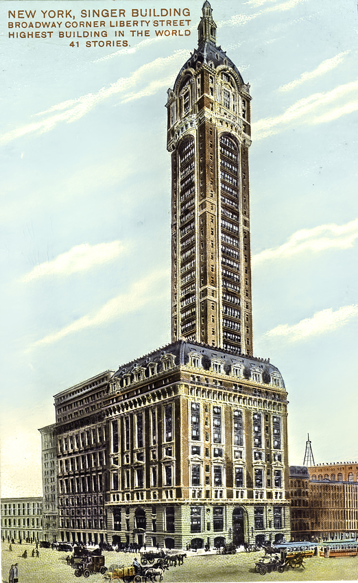 Postcard from Singer Tower - 1897/1969 - Scenery and Architecture ...